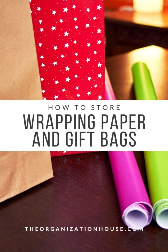 How to Store Wrapping Paper and Gift Bags - The Organization House